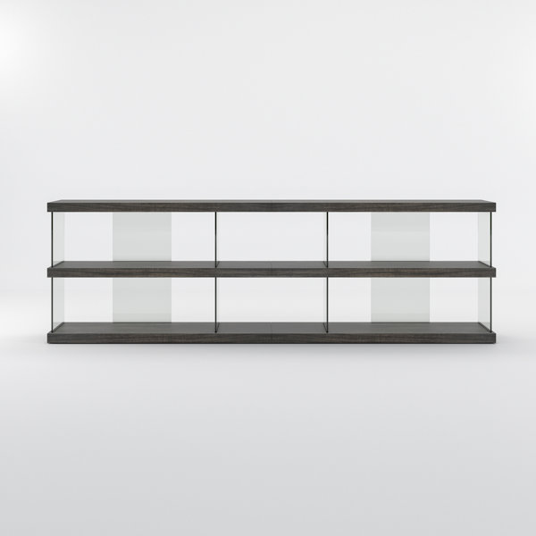 Ivy Bronx Chrystal Modern Glass-panel Display Shelf | Wayfair
