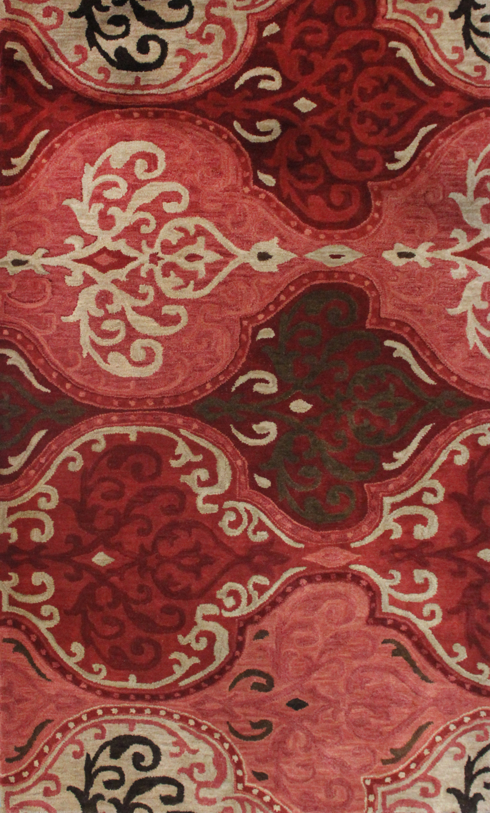 Alcott Hill® Aneira Paisley Handmade Tufted Wool Wine Area Rug | Wayfair