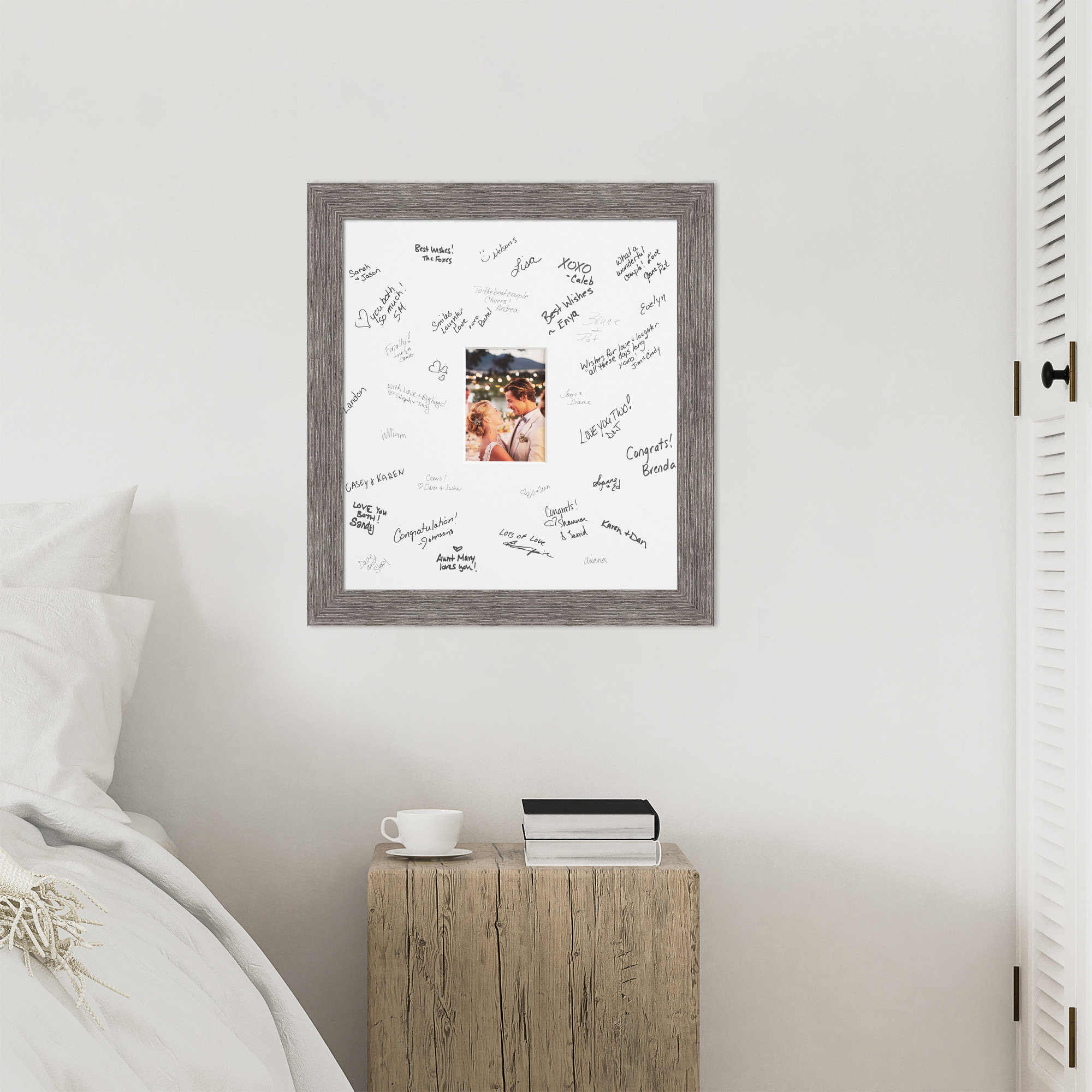 Hokku Designs Pinstripe Plank Signature Mat Picture Frame, Photo Frame ...