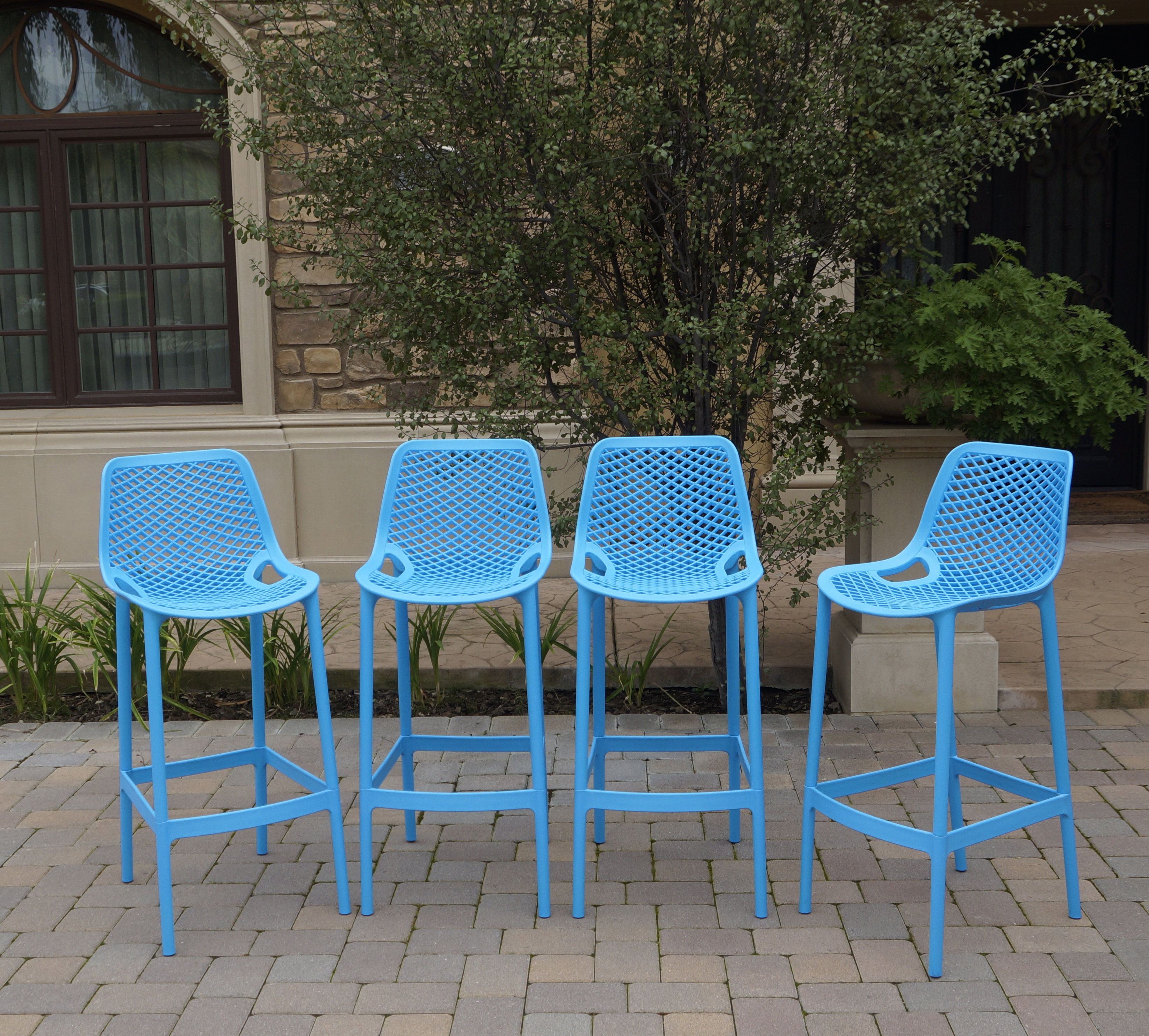 Latitude Run® Pejsach Polyresin Outdoor 30" Patio Bar Stool & Reviews ...