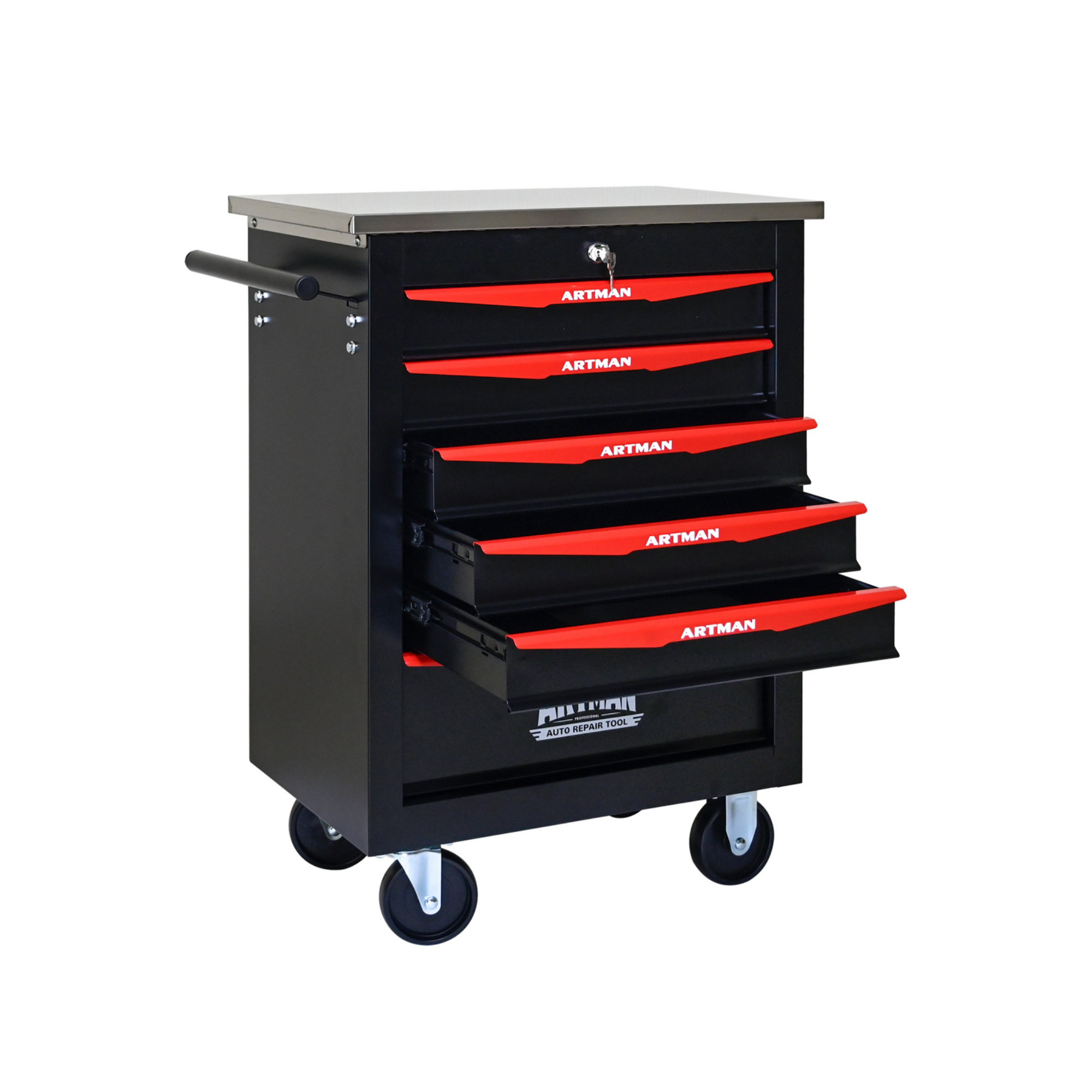 17 Stories 6 Drawer Multi-Purpose Tool Cart With Metal Roller For ...