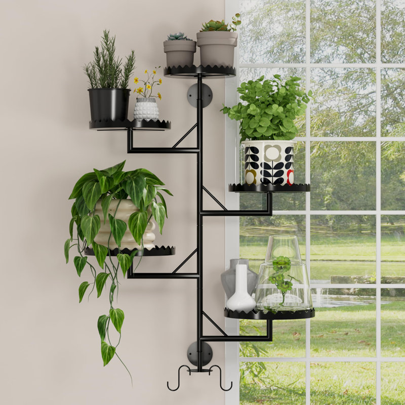 Arlmont & Co. Rotating 5-Tier Window Plant Shelves - Stylish Indoor ...