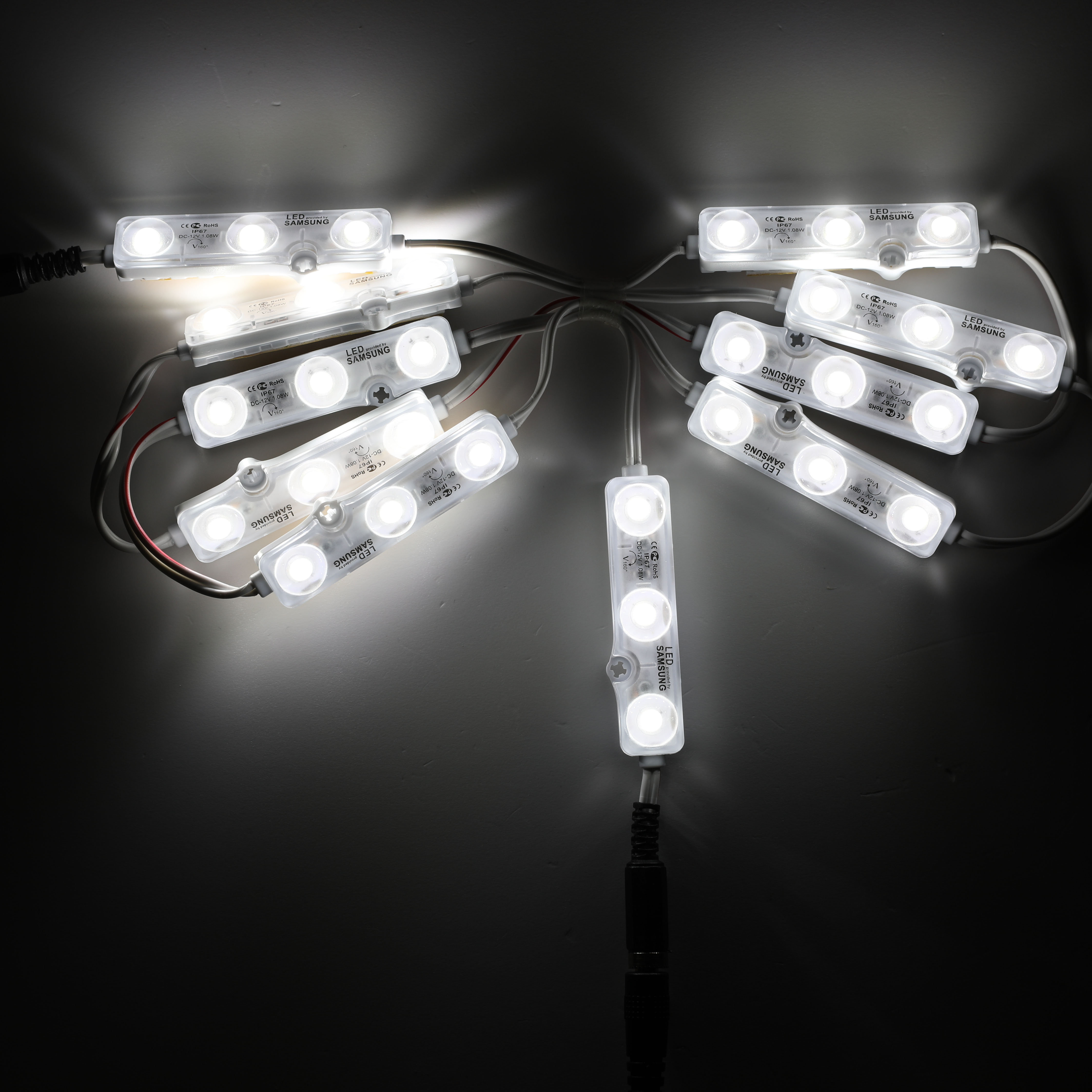 MT Displays M&T Displays 5X10 Pcs 2835 3 LED Module 12V DC 6500K White ...