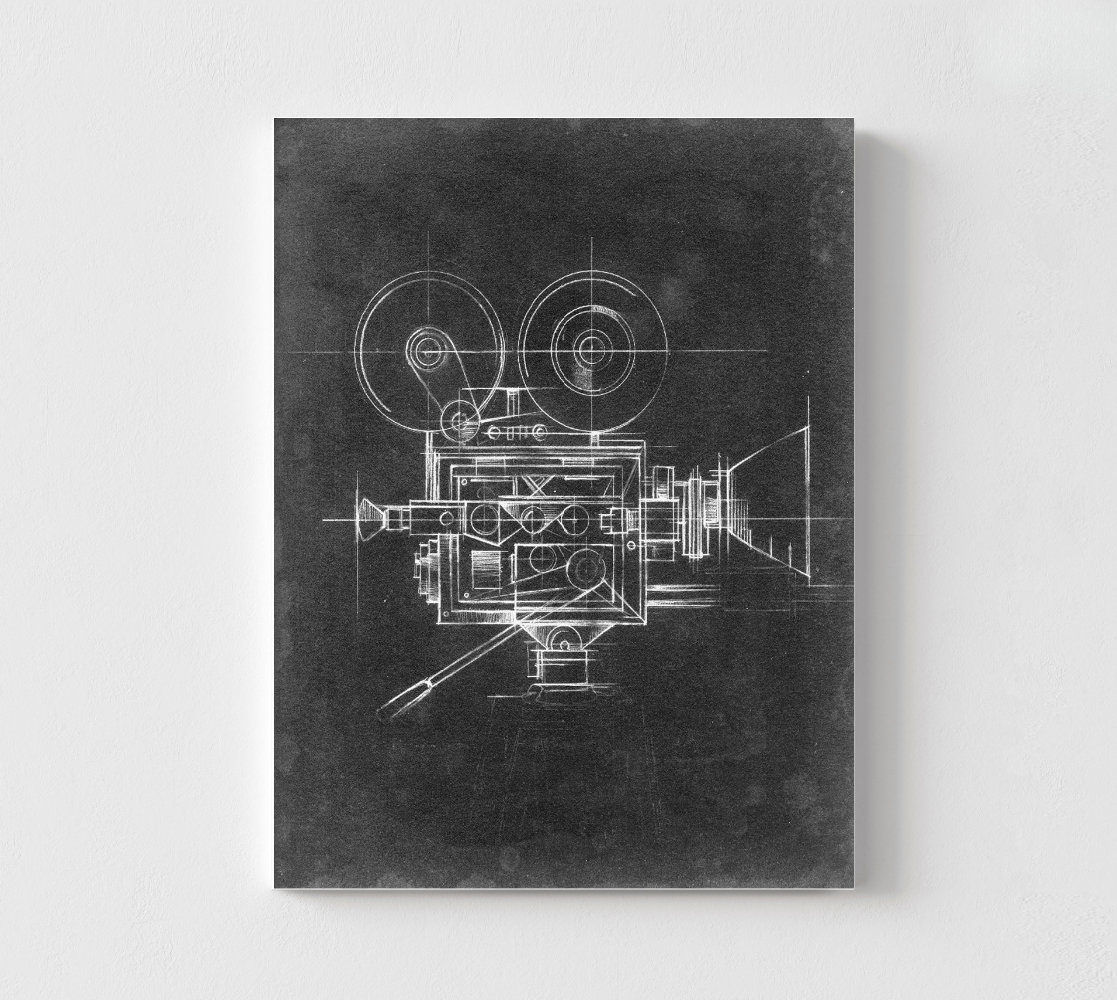 WeFrameArt Vintage Camera Print, Framed Chalkboard Wall Decor, Retro ...