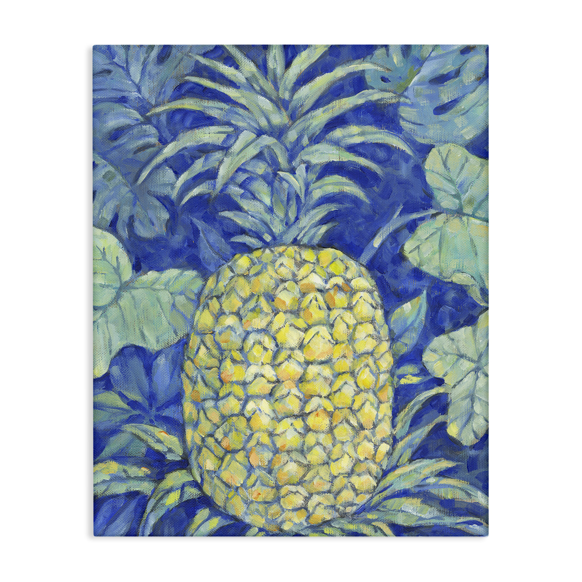 Ophelia & Co. Blue Hawaii Pineapple Canvas, design by Paul Brent | Wayfair