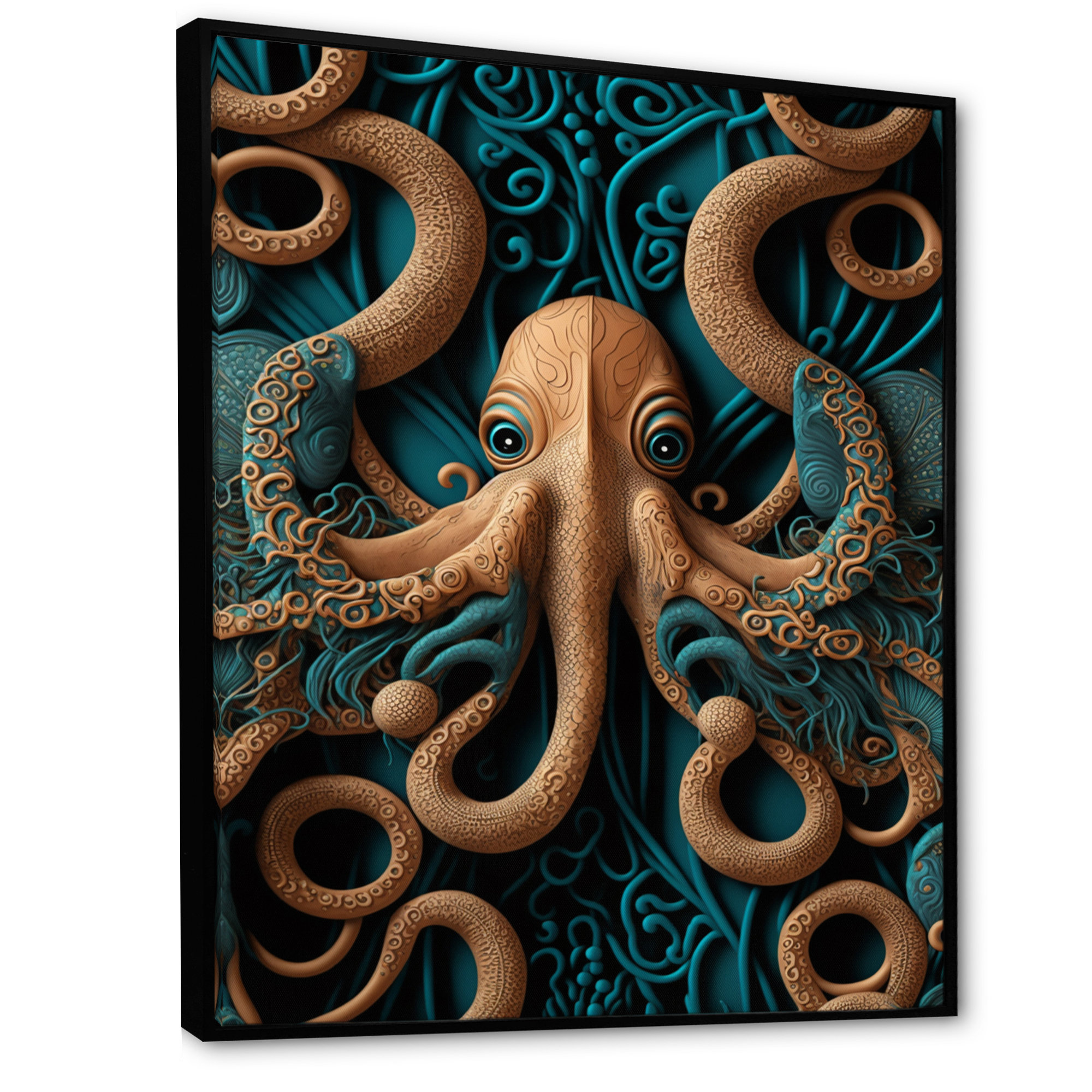 Dovecove Donyae Majestic Otherworldly Octopus - Print on Canvas | Wayfair