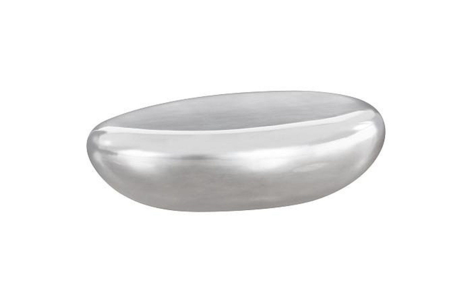 Phillips Collection Liquid Silver River Stone Solid Coffee Table ...