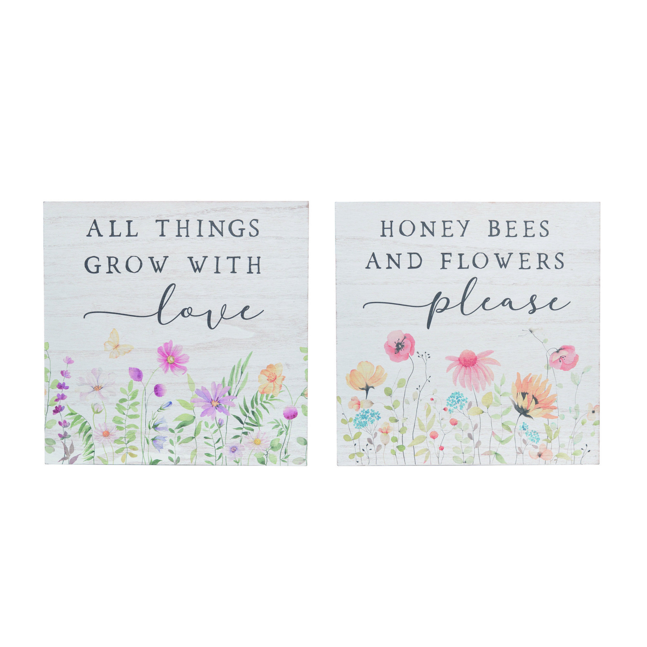 Ophelia & Co. MDF Wildflower Garden Wall Decor Set of 2 Spring Home ...