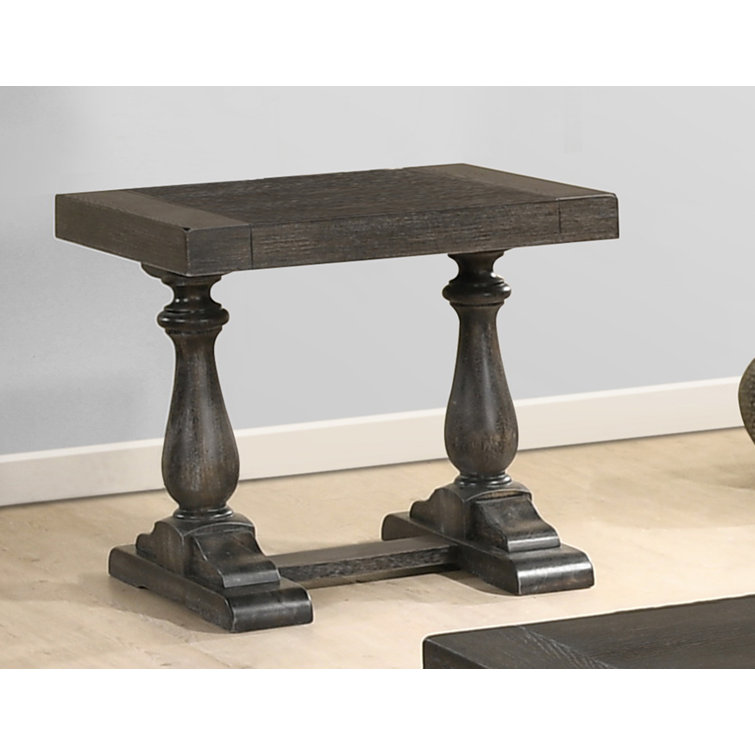 Laurel Foundry Modern Farmhouse Kowal Solid Wood Trestle End Table ...