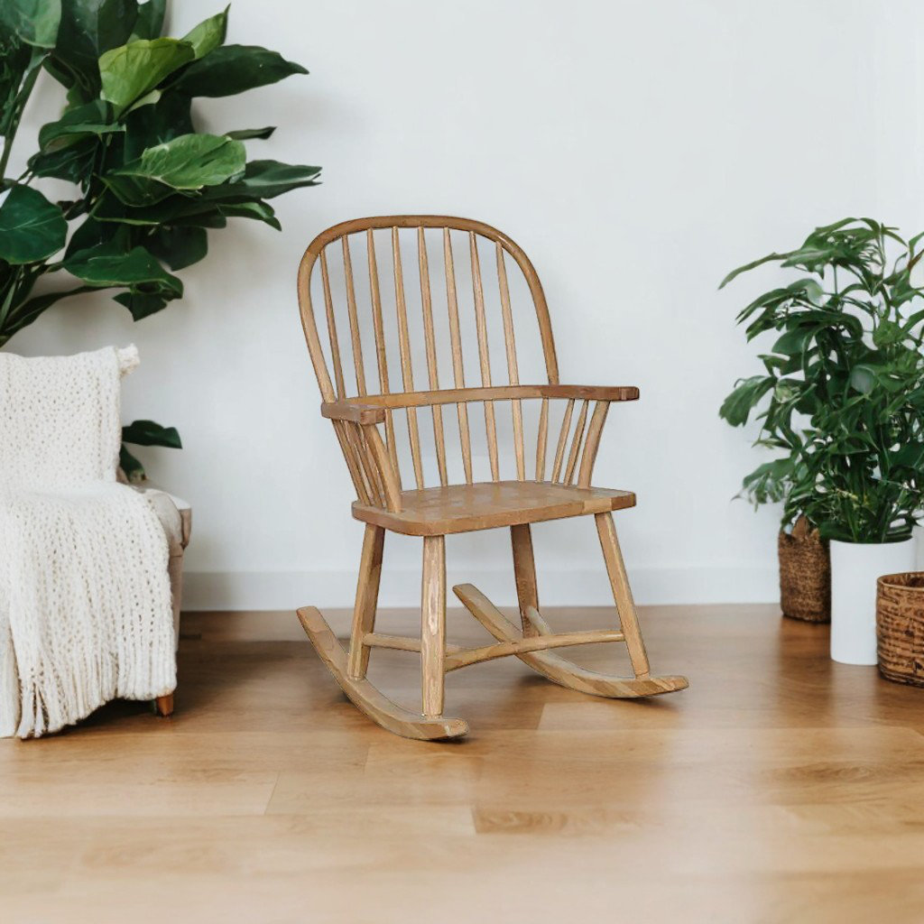 ChairVogue High grade lacquer oak rocking chair - Wayfair Canada