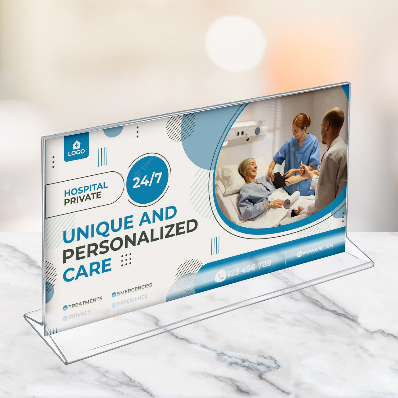 Azar Displays Top Loading Clear Acrylic T-Frame Sign Holder 14" Wide x ...