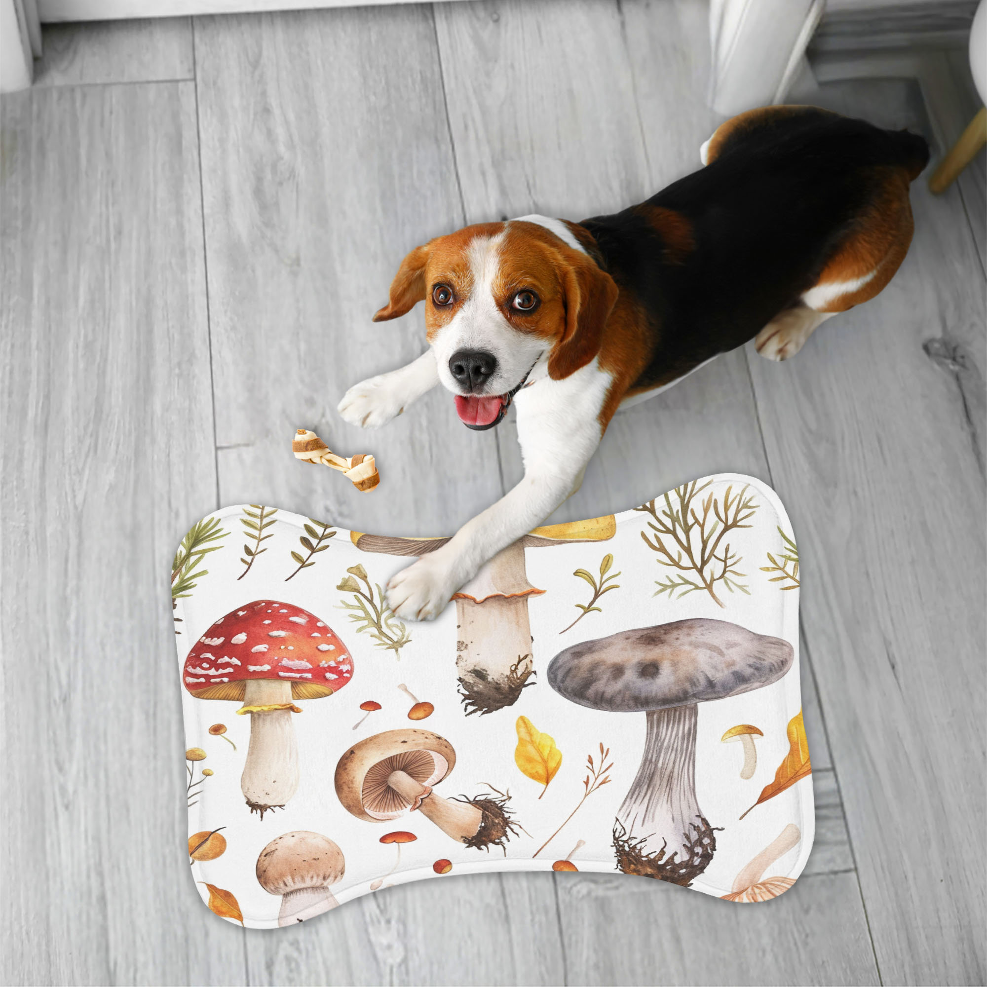 MentionedYou Mystical Mushrooms - 1 Piece Bone Shape Feeding Mat | Wayfair