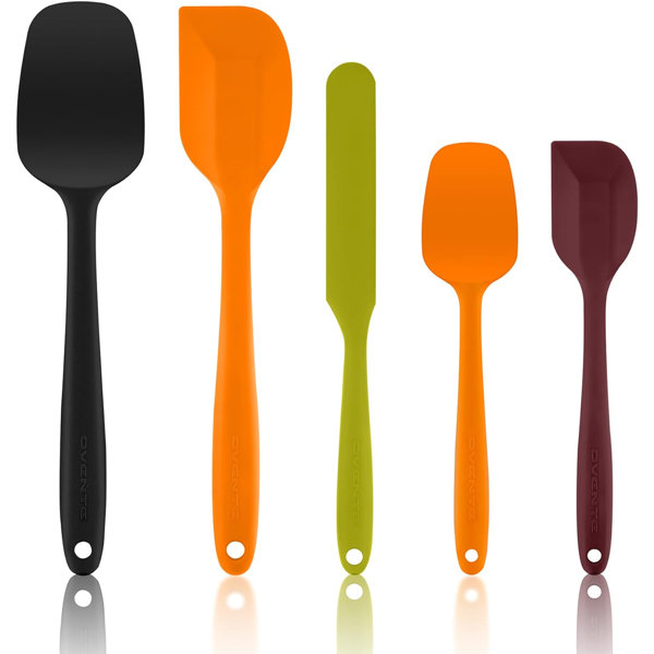 OVENTE Multi Color Silicone Spatula, Food Grade Rubber Spatulas Heat ...