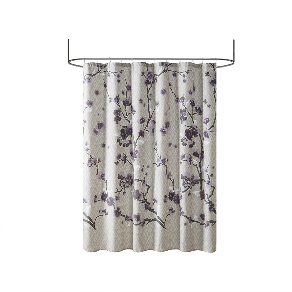 Red Barrel Studio® Isaac Modern Floral Cotton Shower Curtain | Wayfair