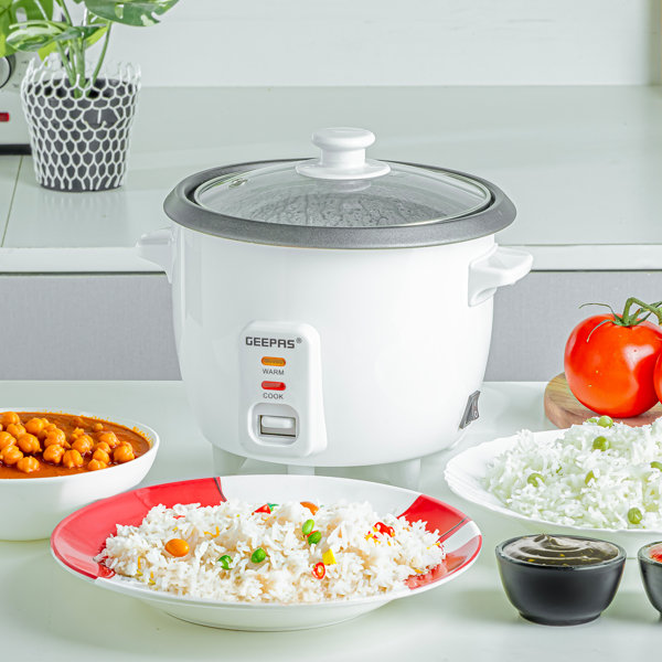 Geepas 300W Rice Cooker & Steamer with Keep Warm Function, 0.6L ...