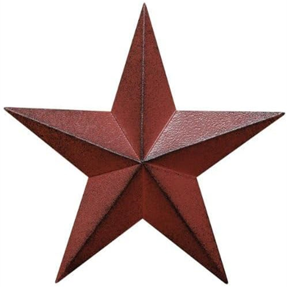 Loon Peak® 24" Rustic Barn Star Wall Decor - Handmade Burgundy Large ...