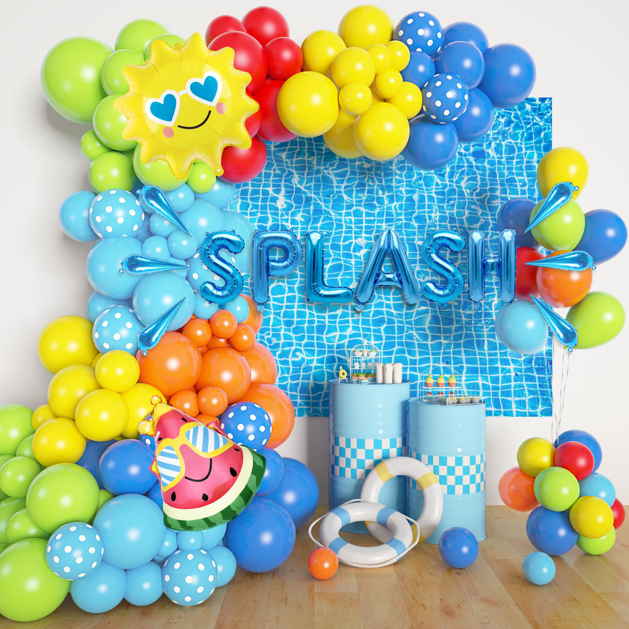 Zeki Shoggy 159PCS Summer Pool Beach Party Decorations Splash Tropical ...