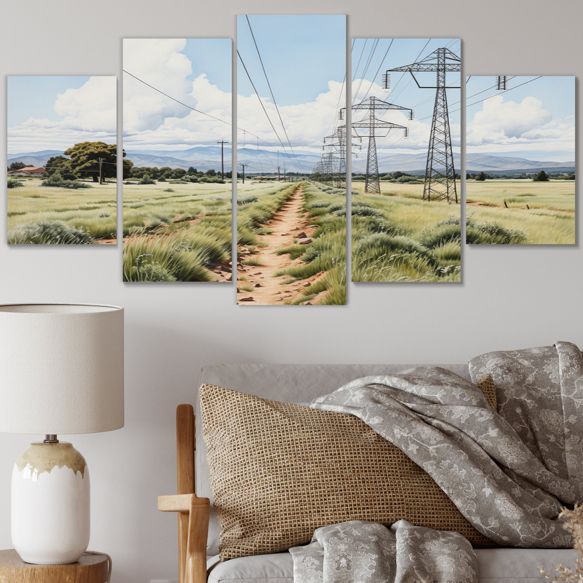 August Grove® Power Lines Electric Reverie V - Power Lines Wall Decor ...