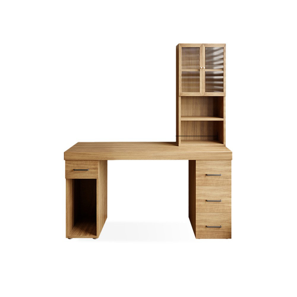 Furnire Lewi Light walnut Rectangular Solid Wood desks - Wayfair Canada