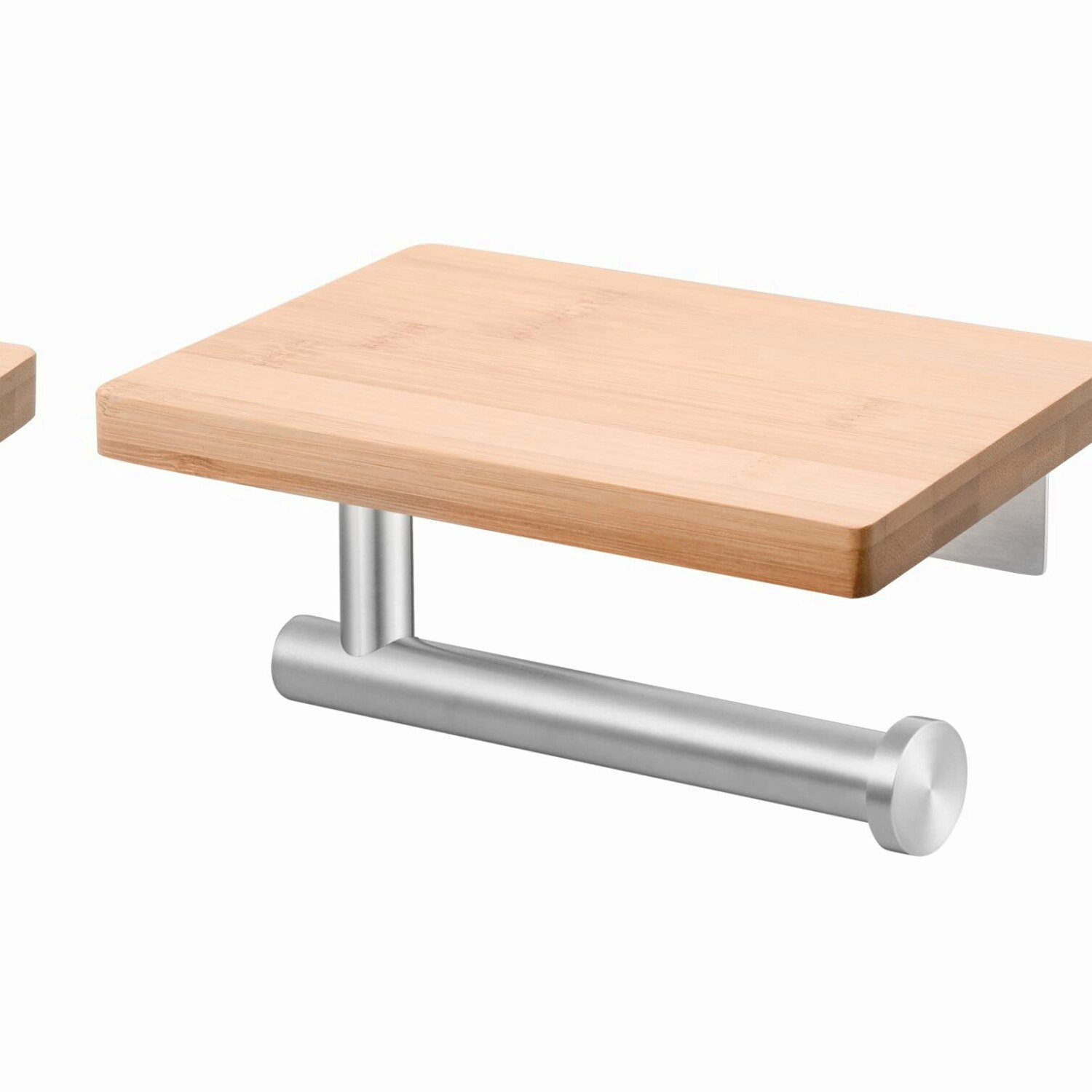 Hokku Designs Brushed Nickel Stainless Steel Paper Roll Holder with ...