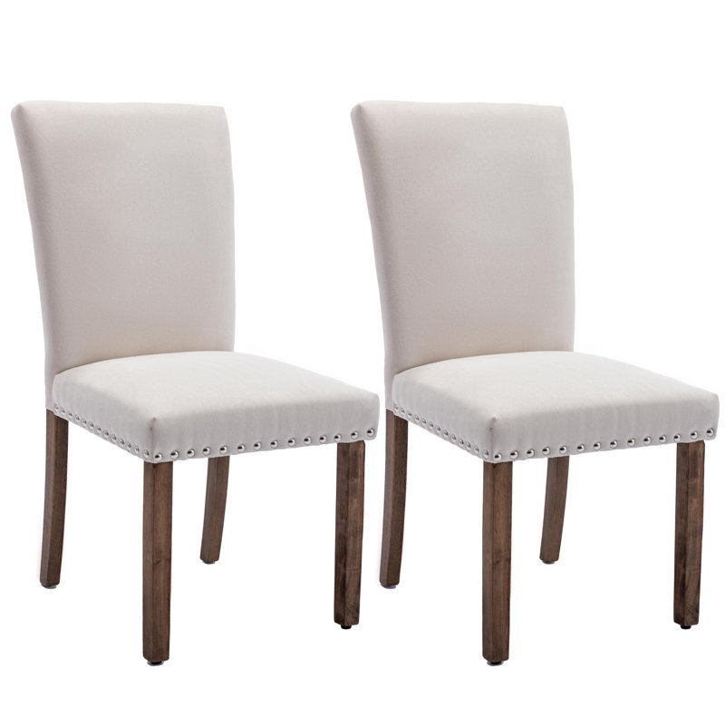 Lark Manor™ Allaya Solid Wood Upholstered Parsons Dining Chair | Wayfair