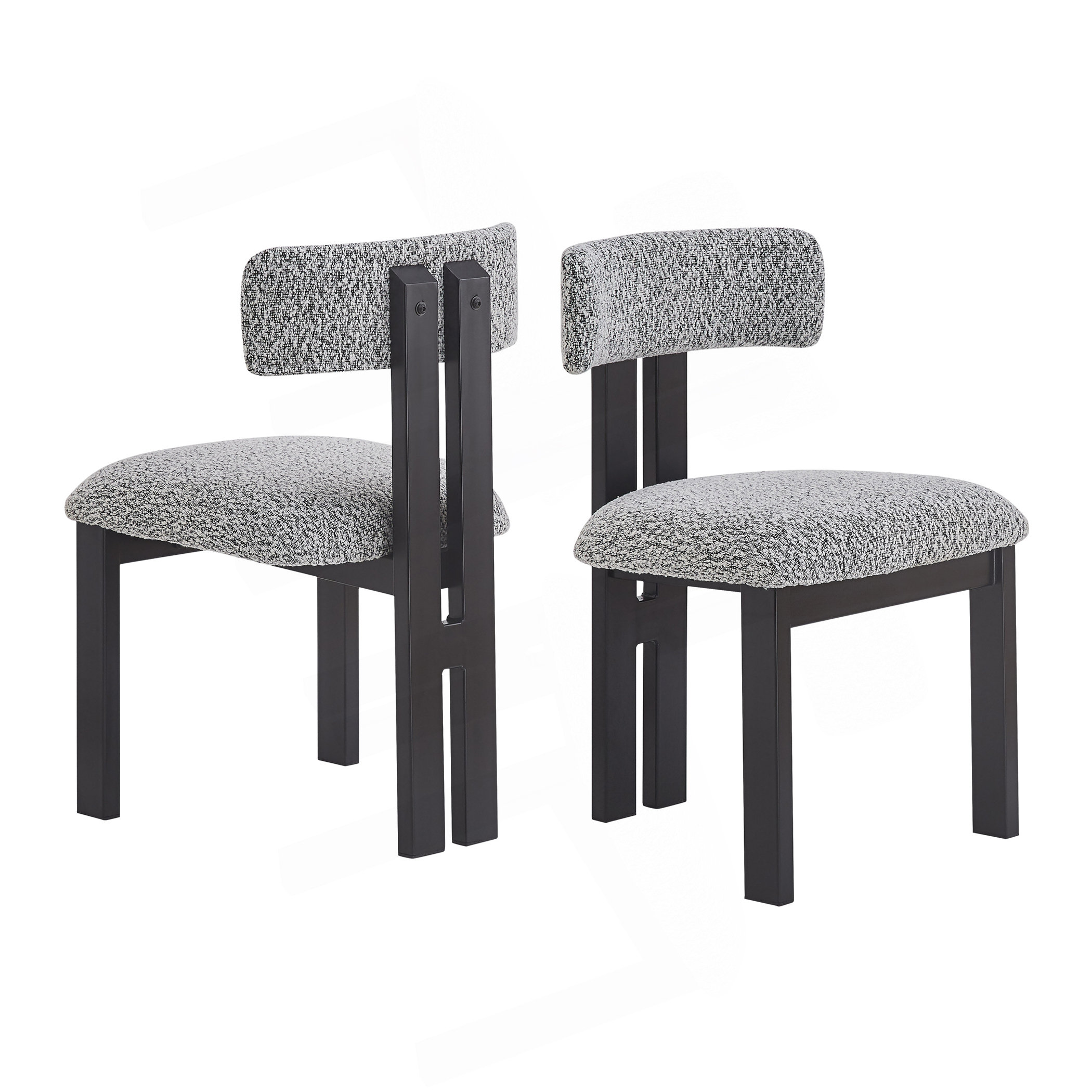 Latitude Run® Upholstered Armless Dining Chairs With Metal Legs (Set Of ...