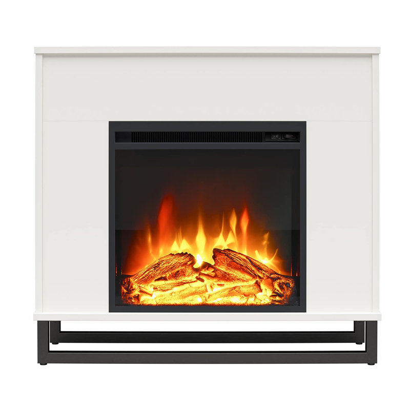 Ebern Designs 32 Inch Electric Fireplace With Mantel, Replaceable ...