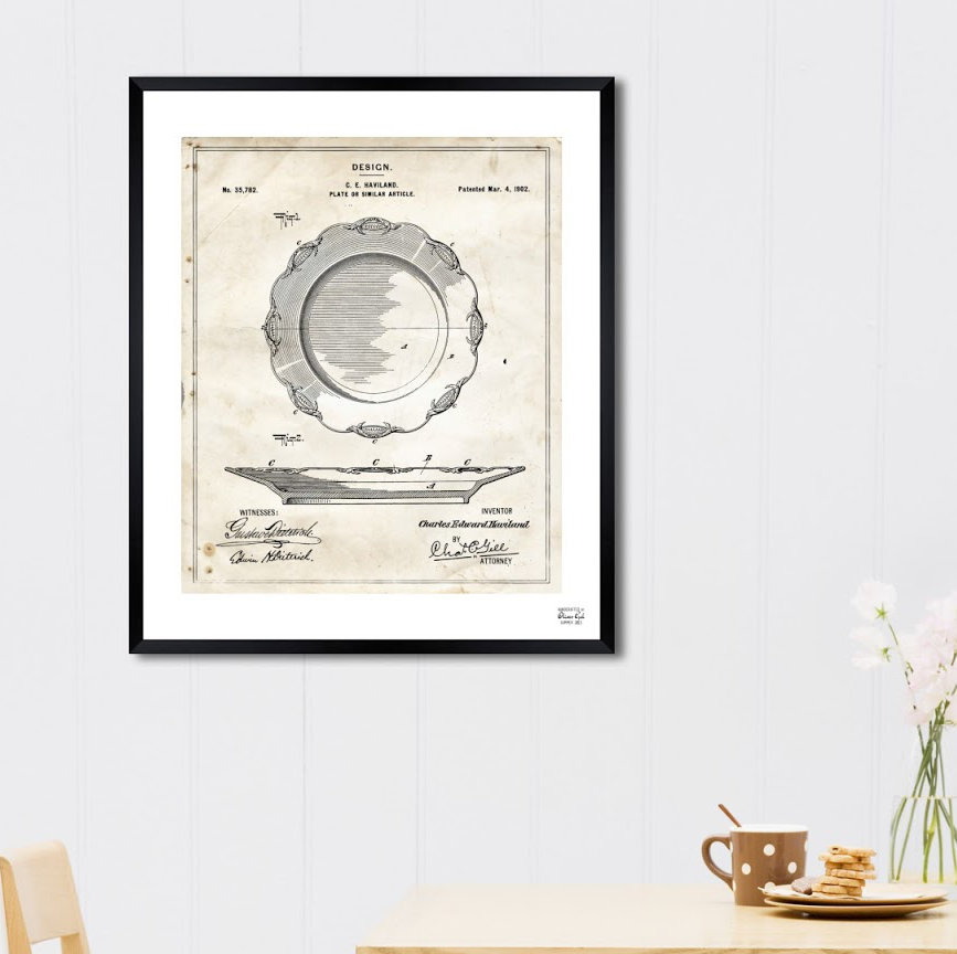 Oliver Gal Design for a Dish 1902 Framed Graphic Art Print on Paper by ...