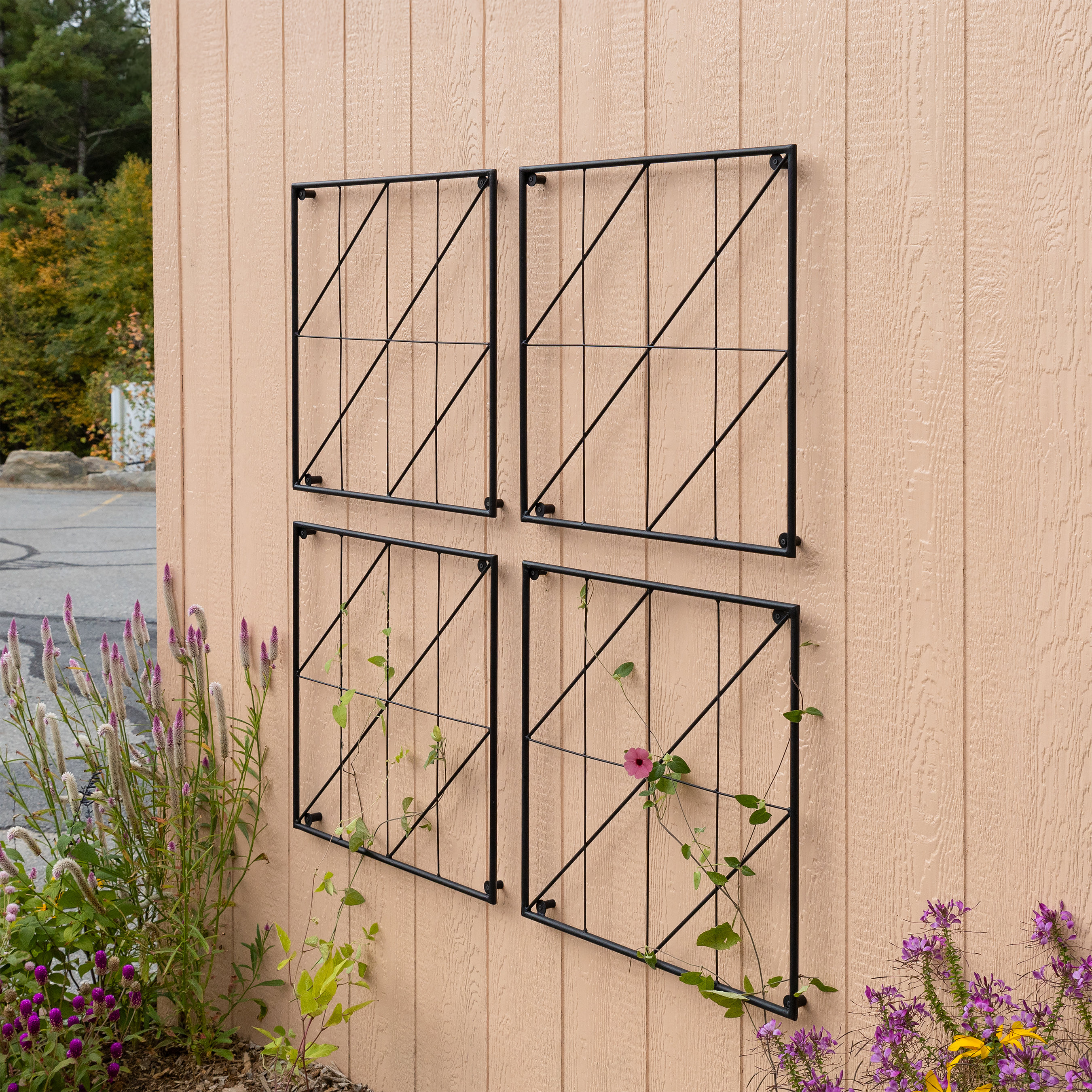 ACHLA Quilt Block-Diagonals Wall Trellis Panels (4 panels) | Wayfair