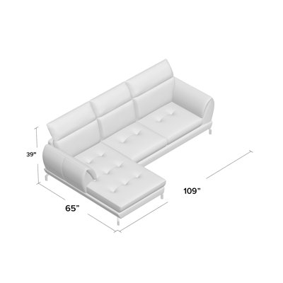 Orren Ellis Brinn Upholstered Sectional & Reviews | Wayfair
