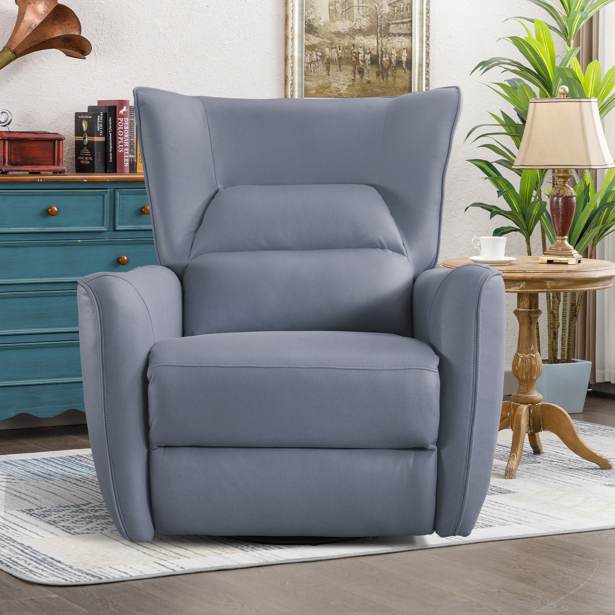 Red Barrel Studio® 35.8'' Wide Modern and Soft Power Swivel and Rocker ...