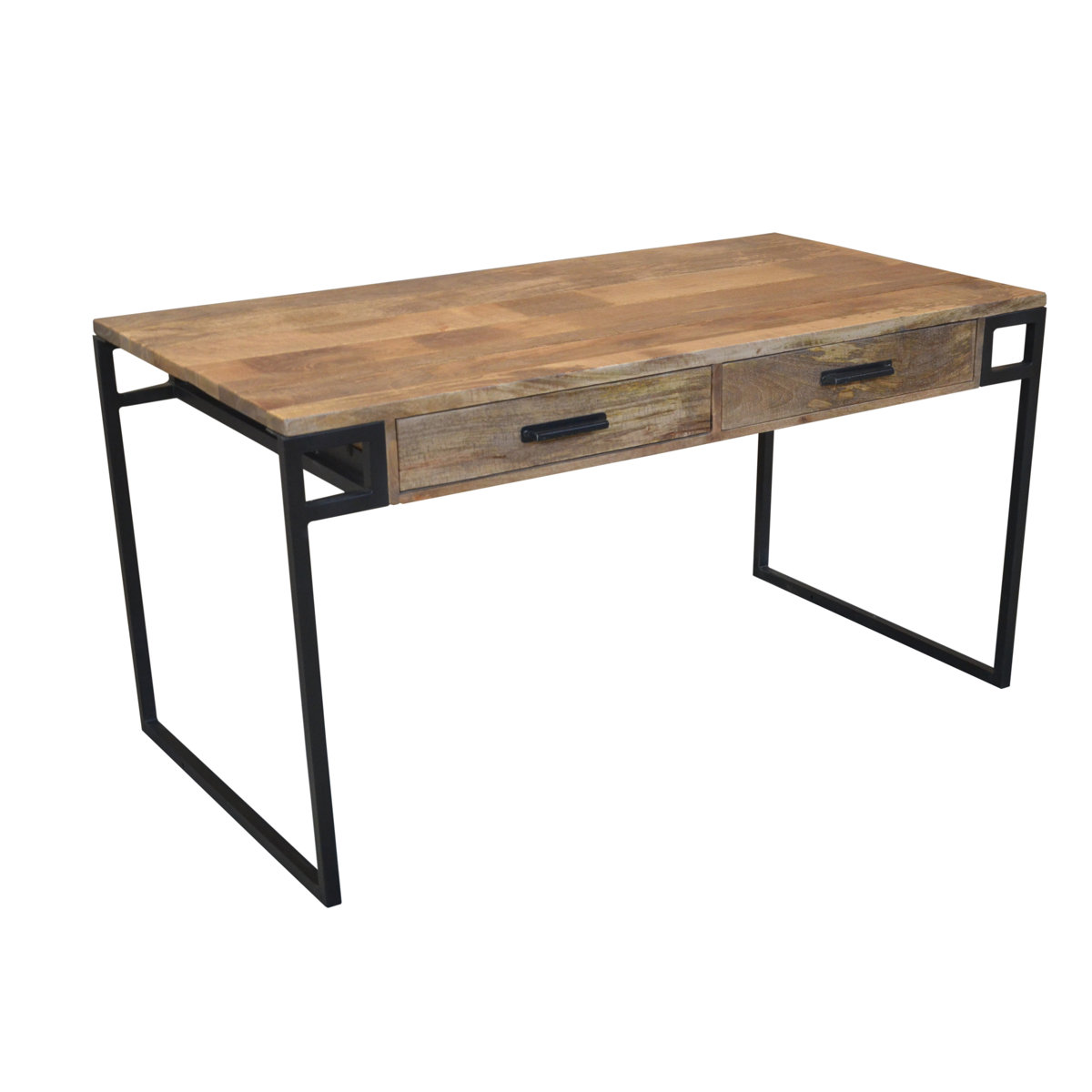 17 Stories Gelston 2-drawer Writing Desk In Modern Natural On Solid ...