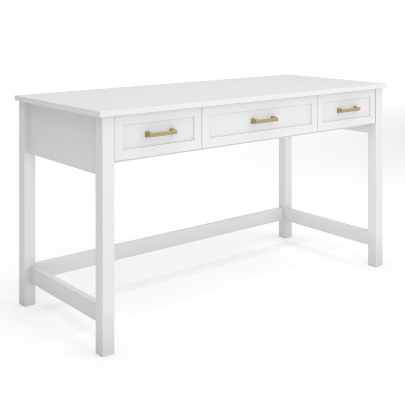 Martha Stewart Hutton Shaker Style Home Office Desk With 3 Drawers ...
