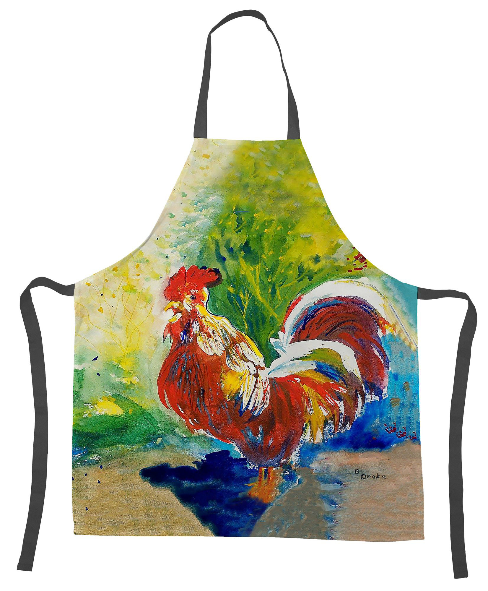 East Urban Home Red Rooster Apron | Wayfair