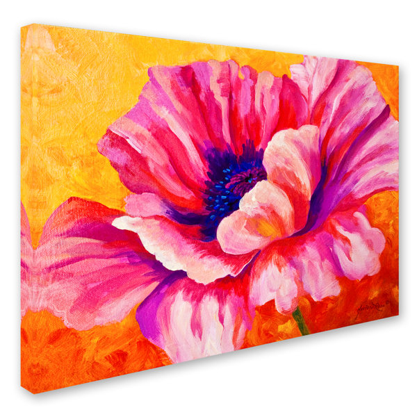 Trademark Art 'Pink Poppy' Print on Wrapped Canvas | Wayfair