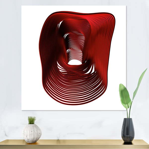 Wrought Studio Fractal Abstract Red Shape " Fractal Abstract Red Shape ...