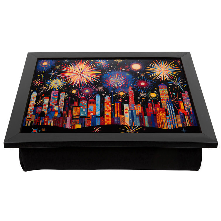 Metro Lane Fireworks Constructivism No.3Lap Tray with Cushion | Wayfair ...