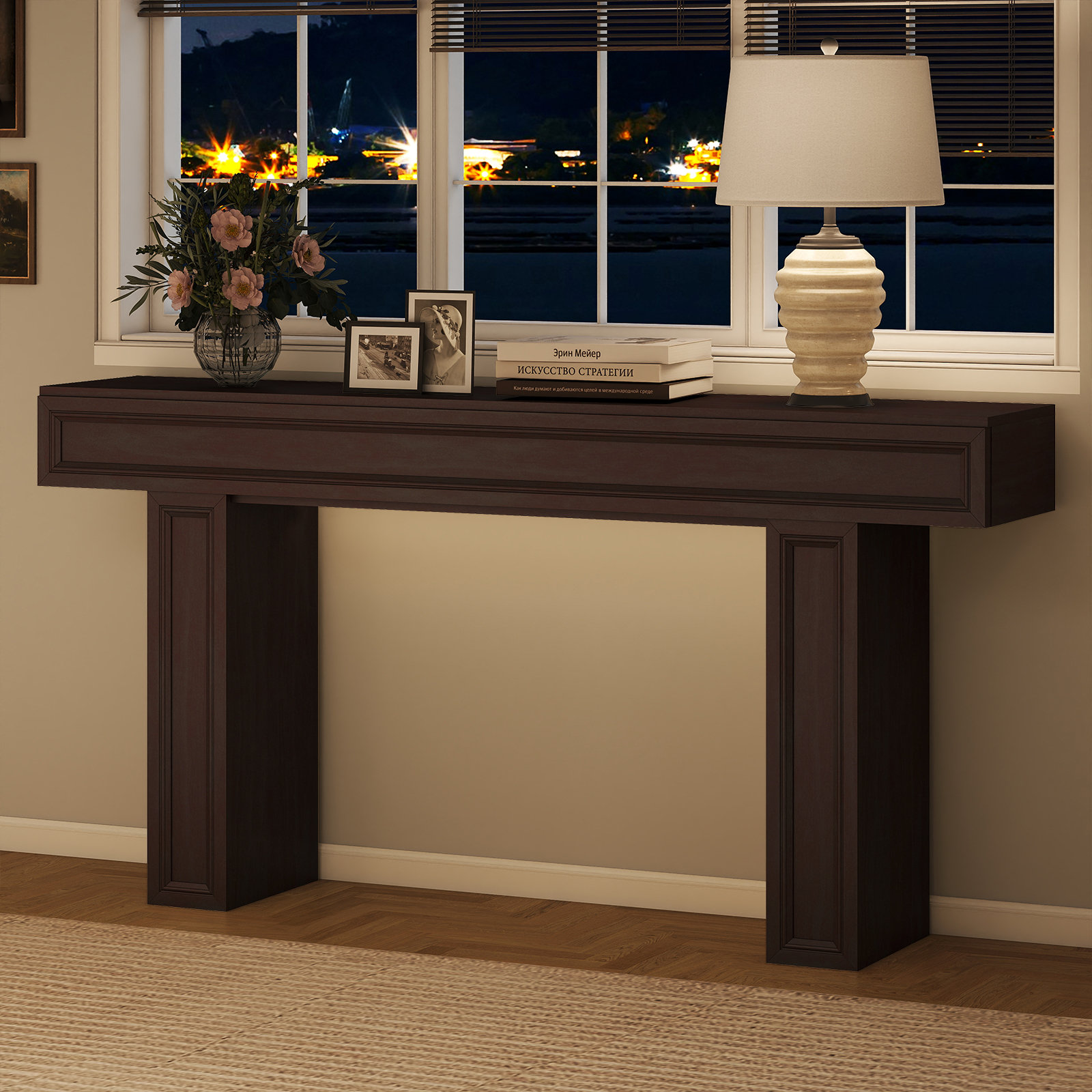 Winston Porter 63" Wooden Console Table & Reviews | Wayfair