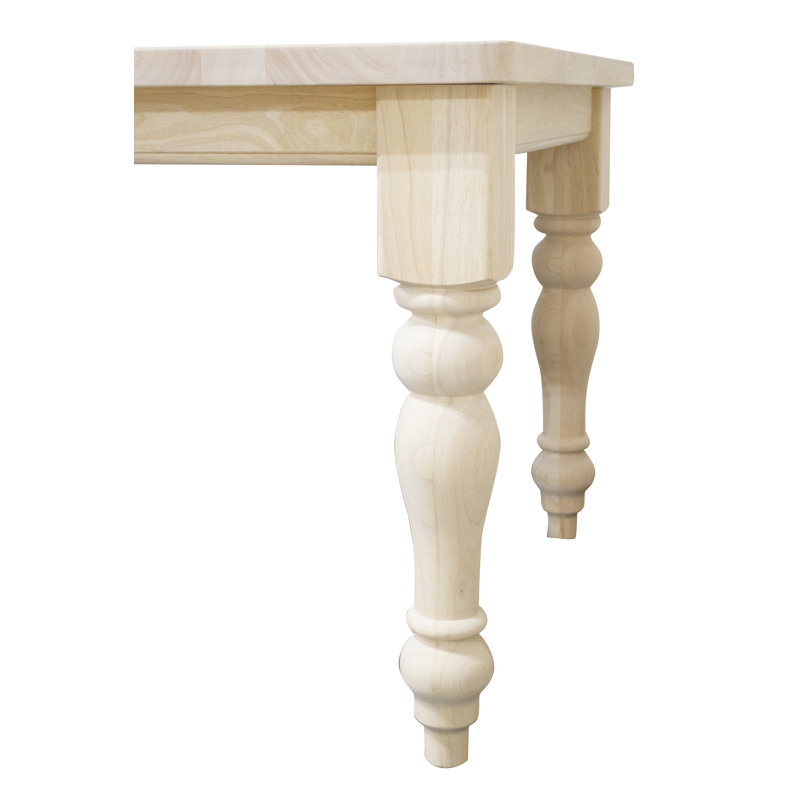 One Allium Way® 66" Rubberwood Solid Wood Dining Table | Wayfair