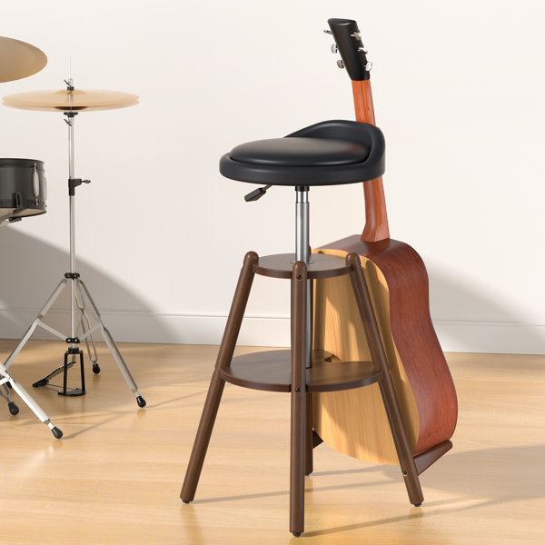 George Oliver Khashif Wooden Guitar Stool Bar Stools with Height ...