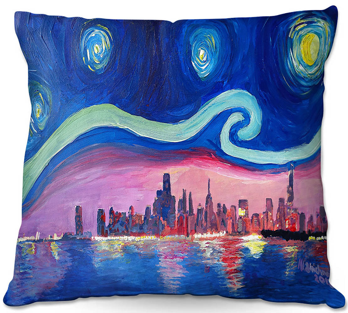 DiaNoche Designs Couch Starry Night Throw Pillow | Wayfair