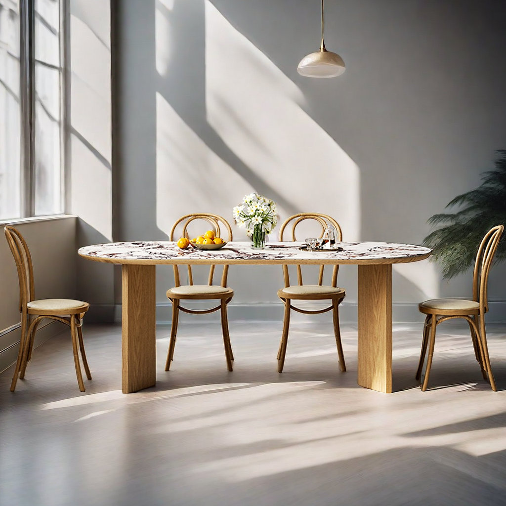 ULTORU Oval 55.12'' L x 31.5'' W Restaurant Dining Set | Wayfair