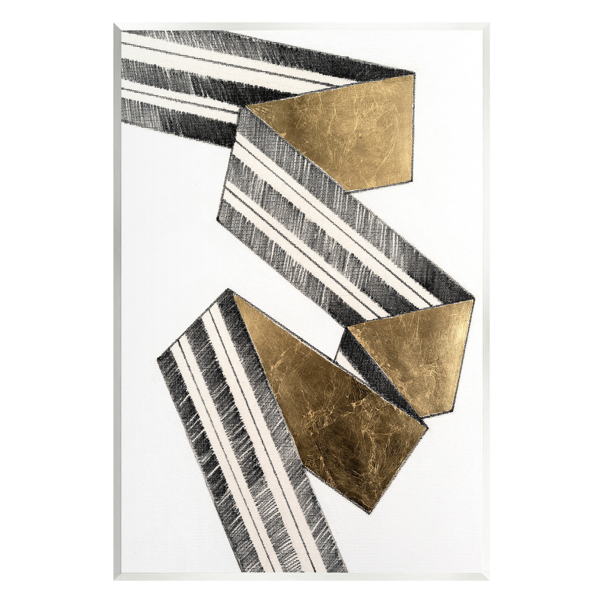 Ebern Designs Alternating Geometric Ribbon Wall Plaque Art by Vanna Lam ...