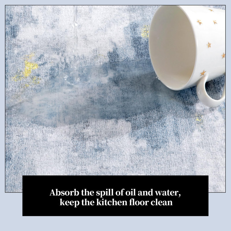 17 Stories Modern Abstract Kitchen Rugs Set of 3 | Wayfair