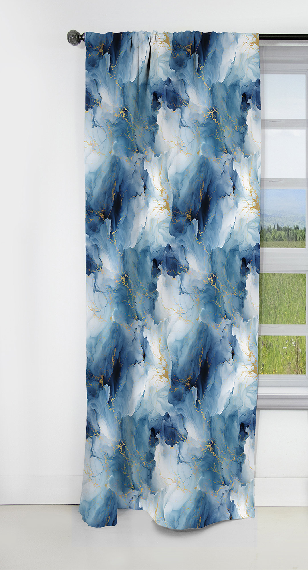 Design Art Blue Ethereal Elegance Marble Pattern - Abstract Marble ...