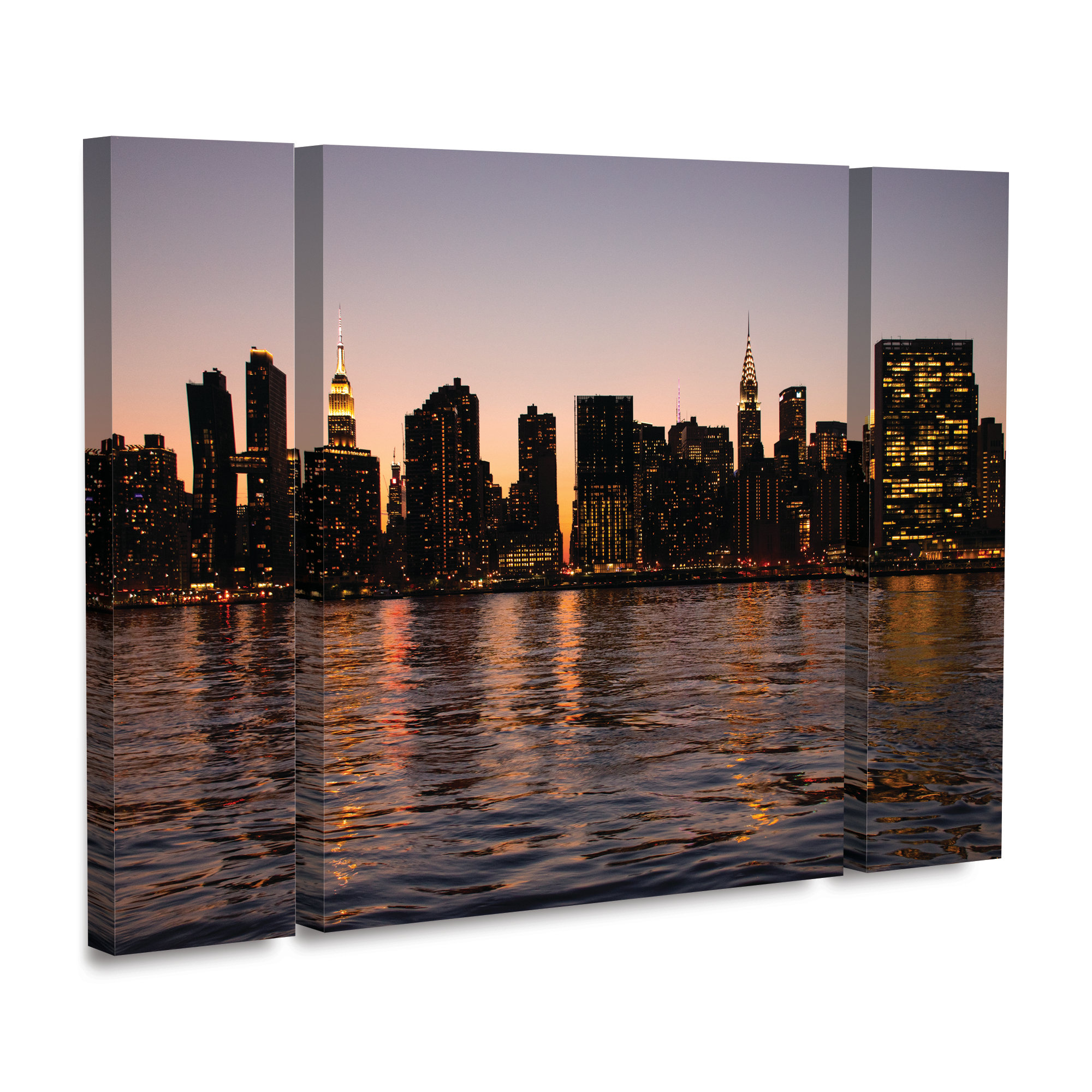 Red Barrel Studio® Robert Michaud Nyc Dusk 1 3 Piece Panel Set Art ...