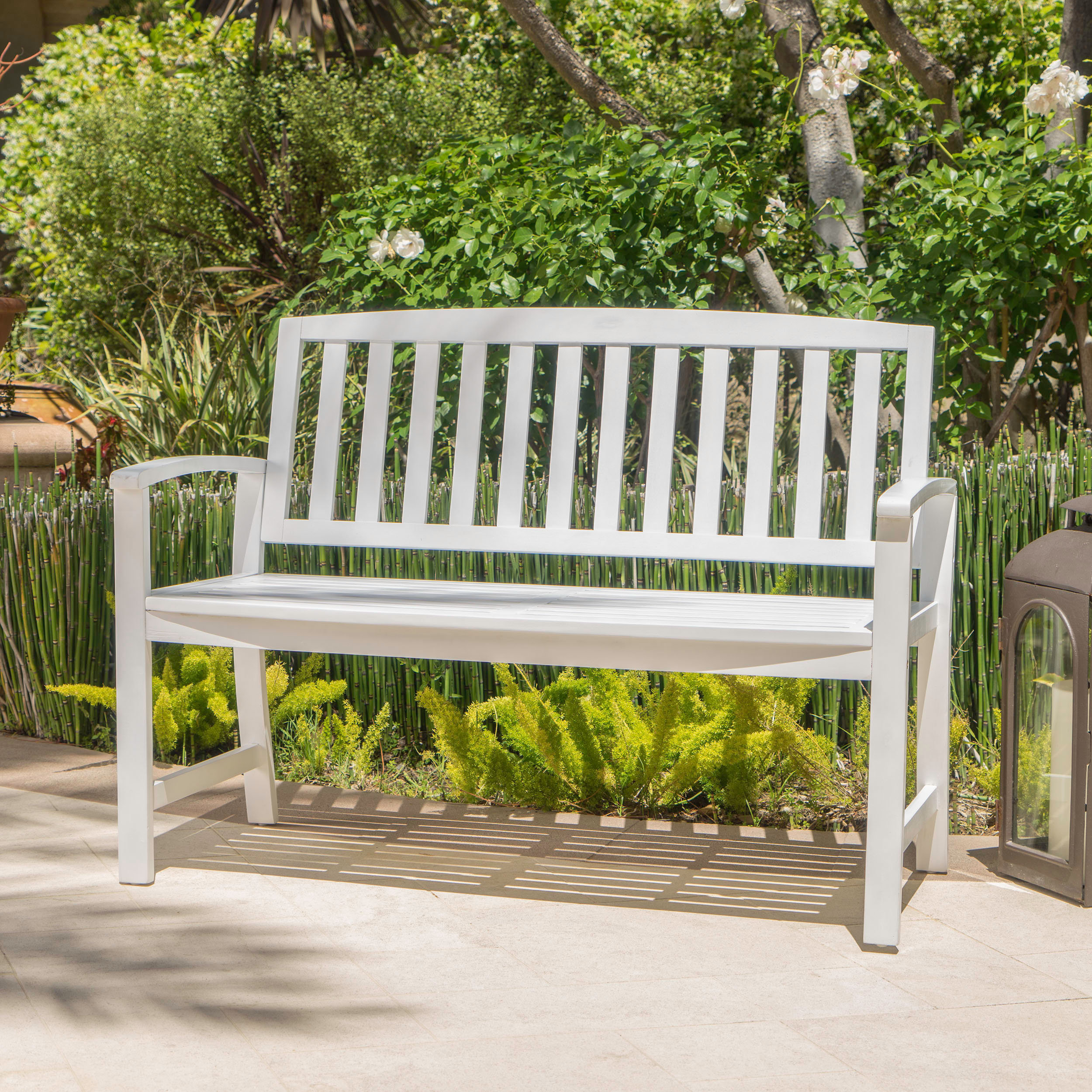 Highland Dunes Royce Wooden Garden Bench & Reviews | Wayfair