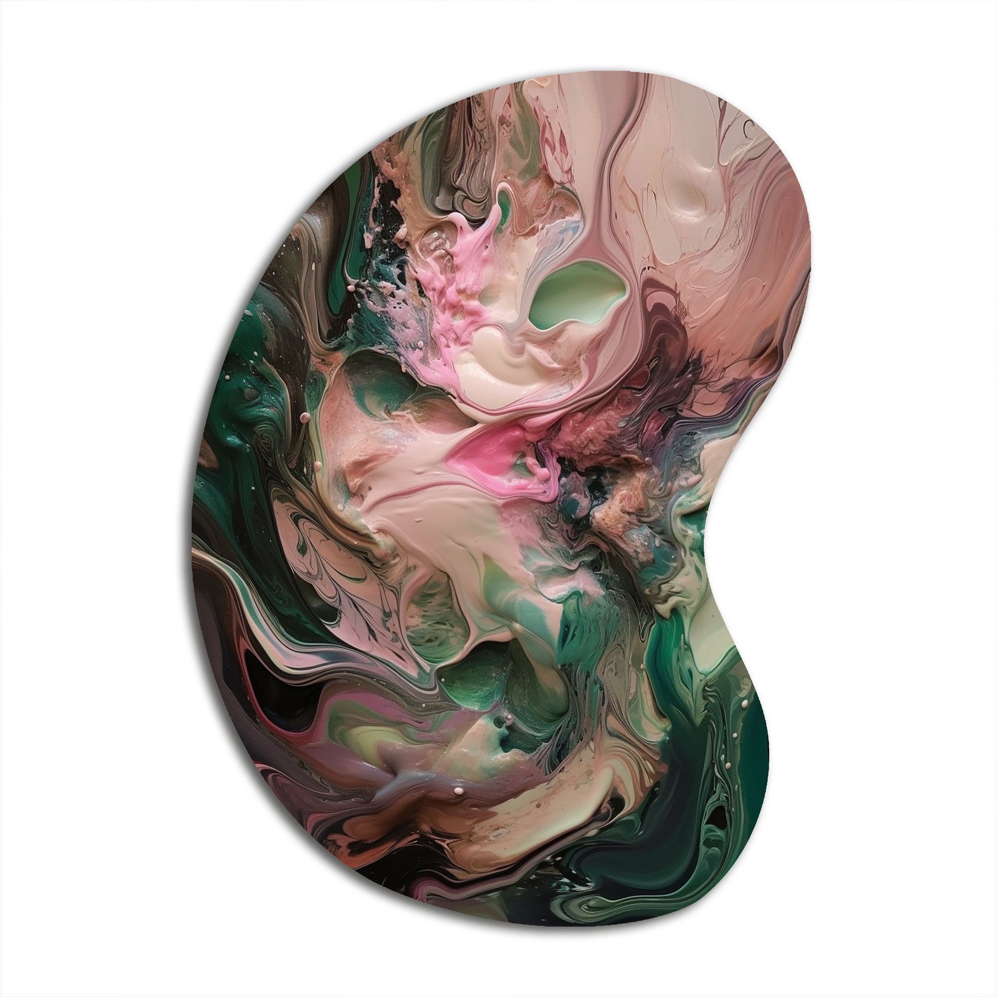 Brayden Studio® Pink Green Inner Worlds Of Marble IV - Abstract ...
