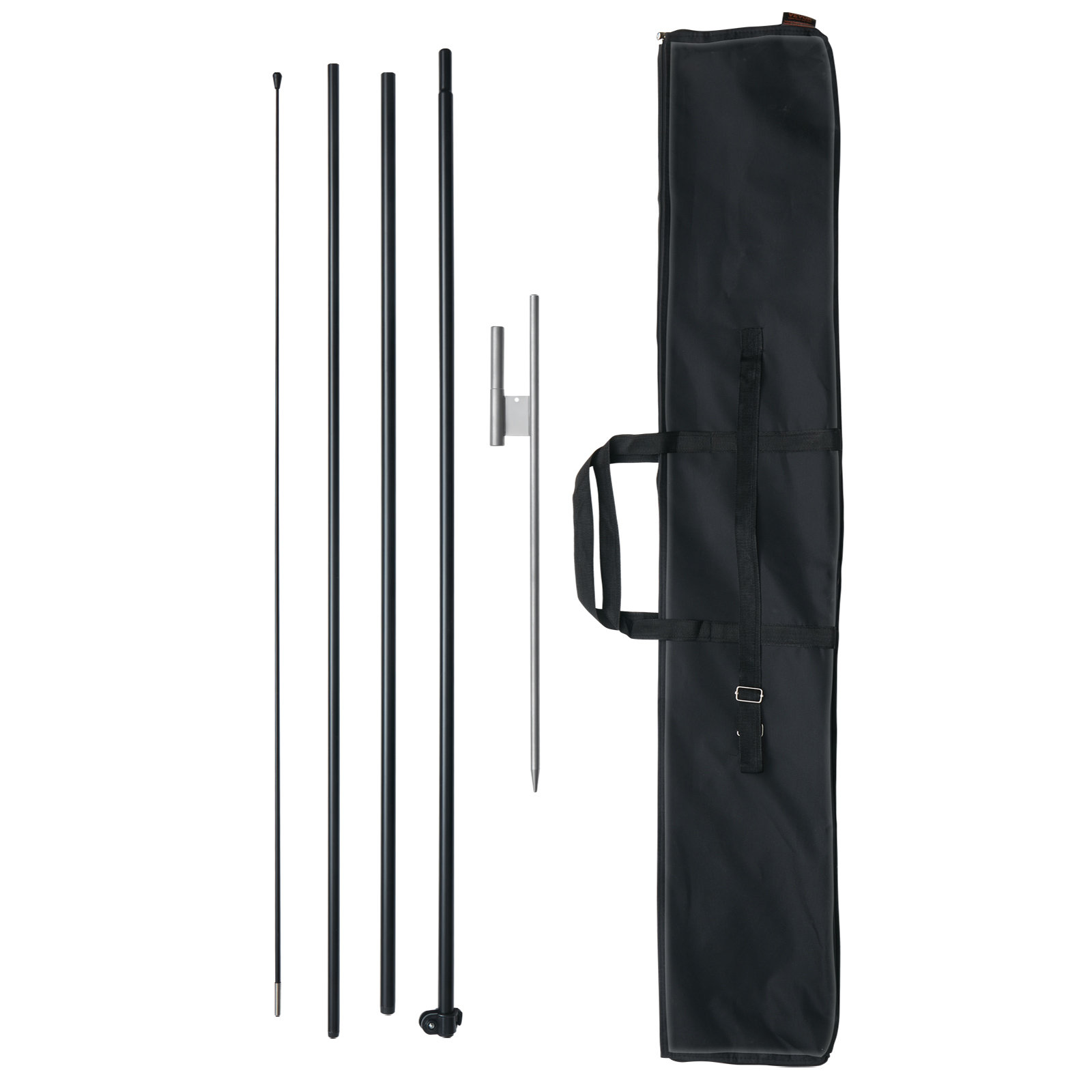 Arlmont & Co. Donaven Adjustable In-ground Flagpole | Wayfair