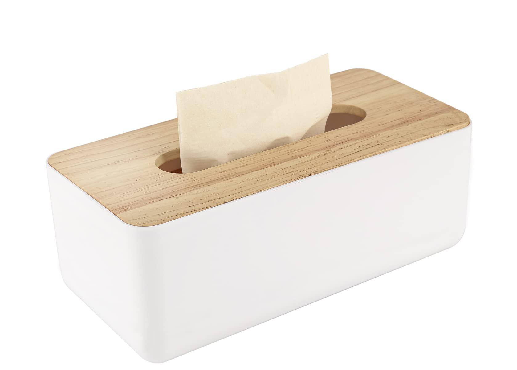 Latitude Run® Wood Tissue Box Cover Gloves Box Holder Wooden ...
